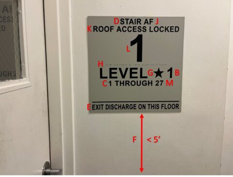 What are the requirements for stairwell signage? - Legacy FM